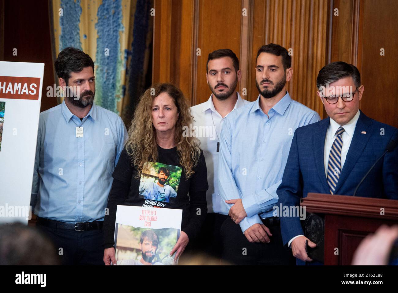 Liran Berman, left, brother of Hamas hostages Gali and Ziv Berman ...