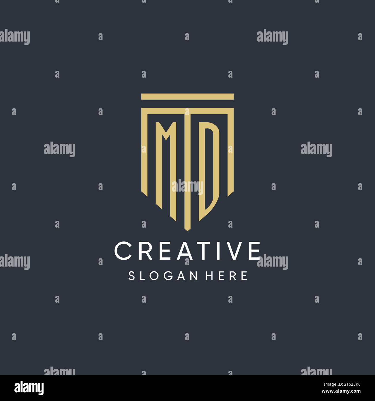Md modern logo Stock Vector Images - Alamy
