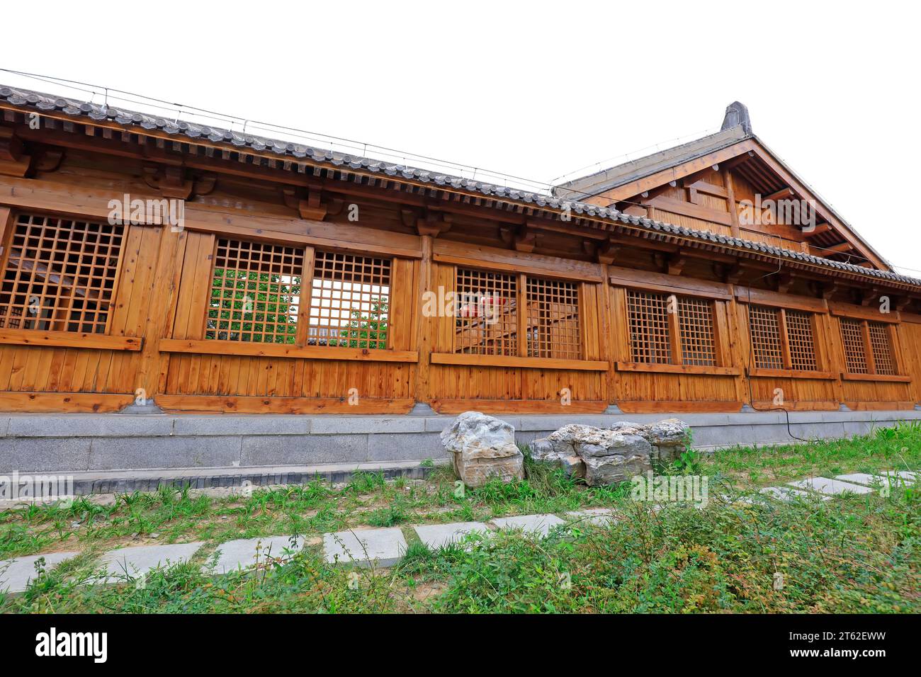 Chinese wooden building structure Stock Photo - Alamy