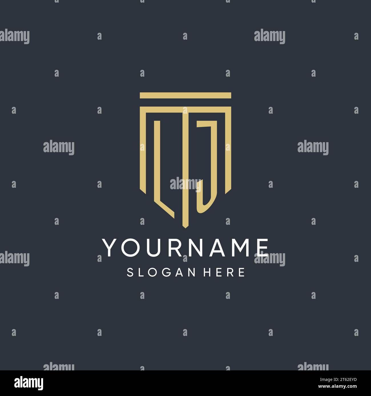 LJ monogram with modern and luxury shield shape design vector graphic Stock Vector Image & Art ...