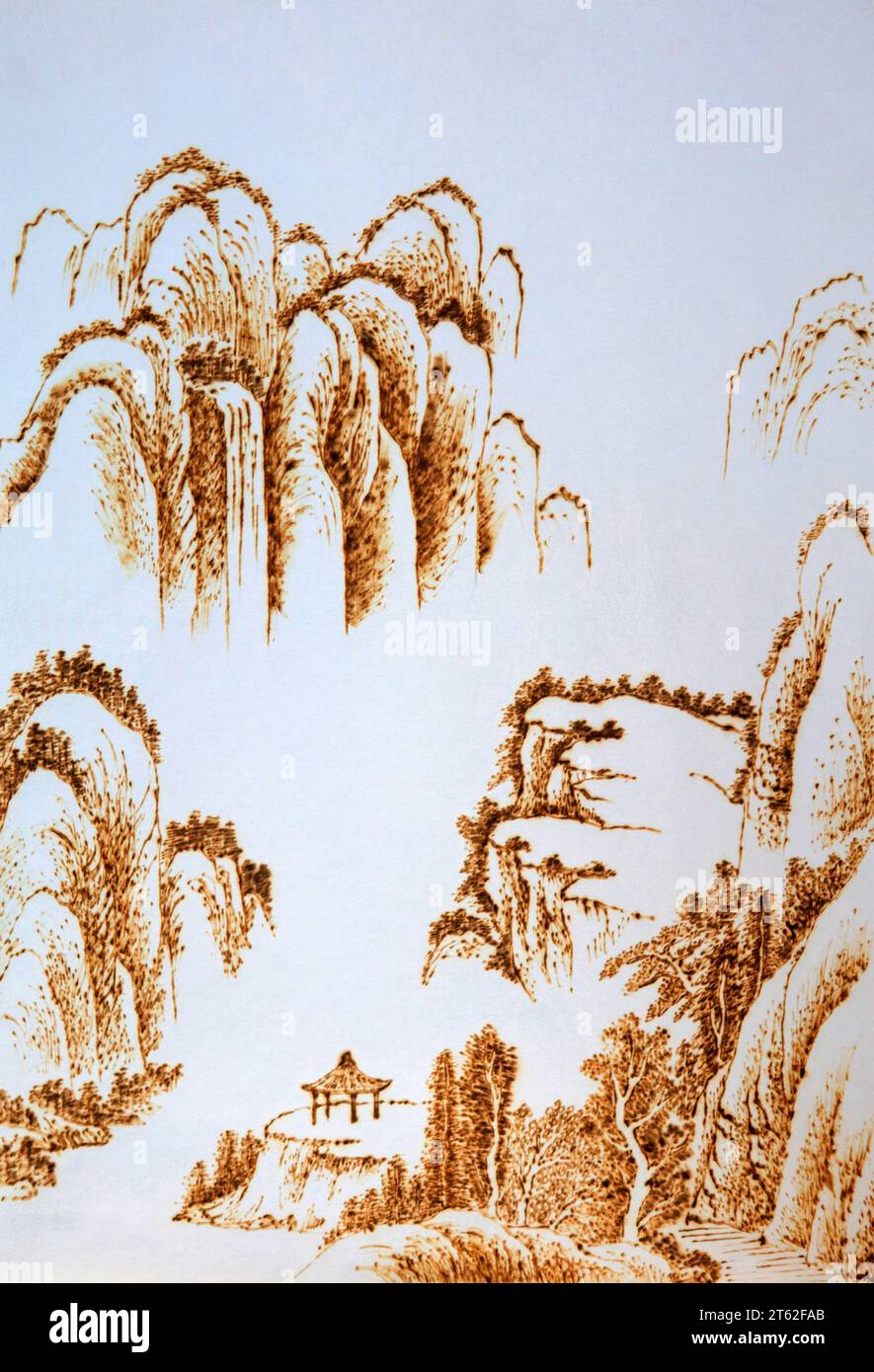 wood hot painting craftwork Stock Photo - Alamy