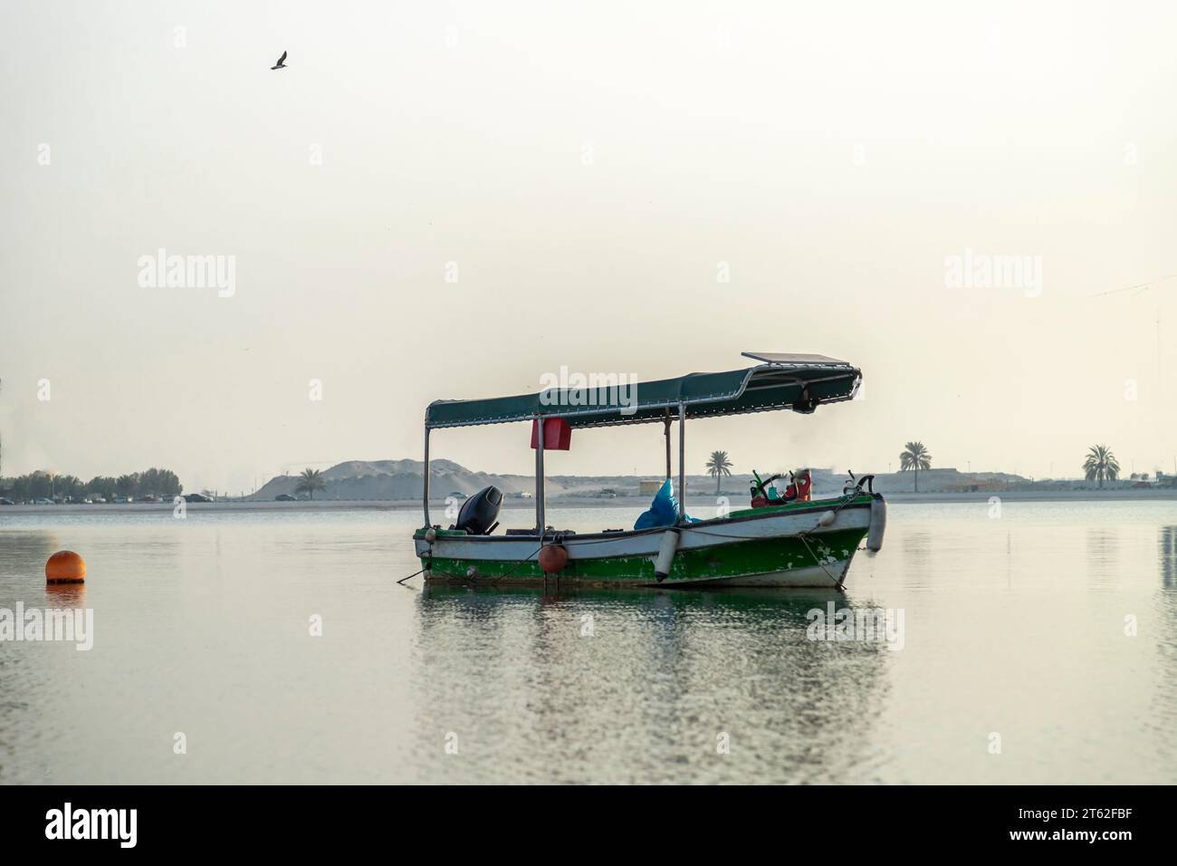 Local boats parked in Sharjah Corniche Stock Photo - Alamy