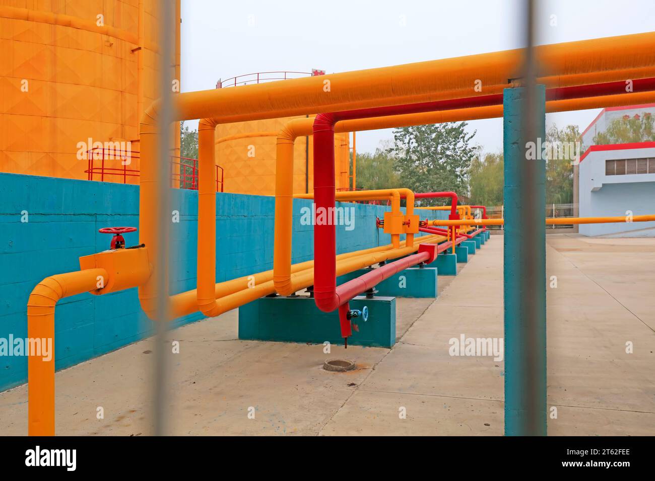 Plant piping facilities Stock Photo - Alamy