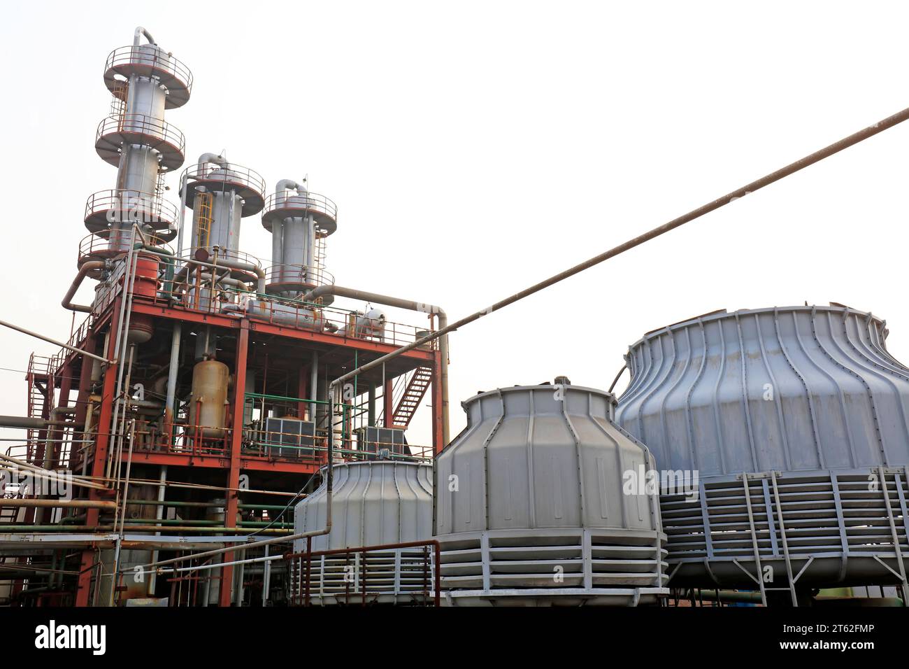 Distillation equipment and oil storage tank Stock Photo - Alamy