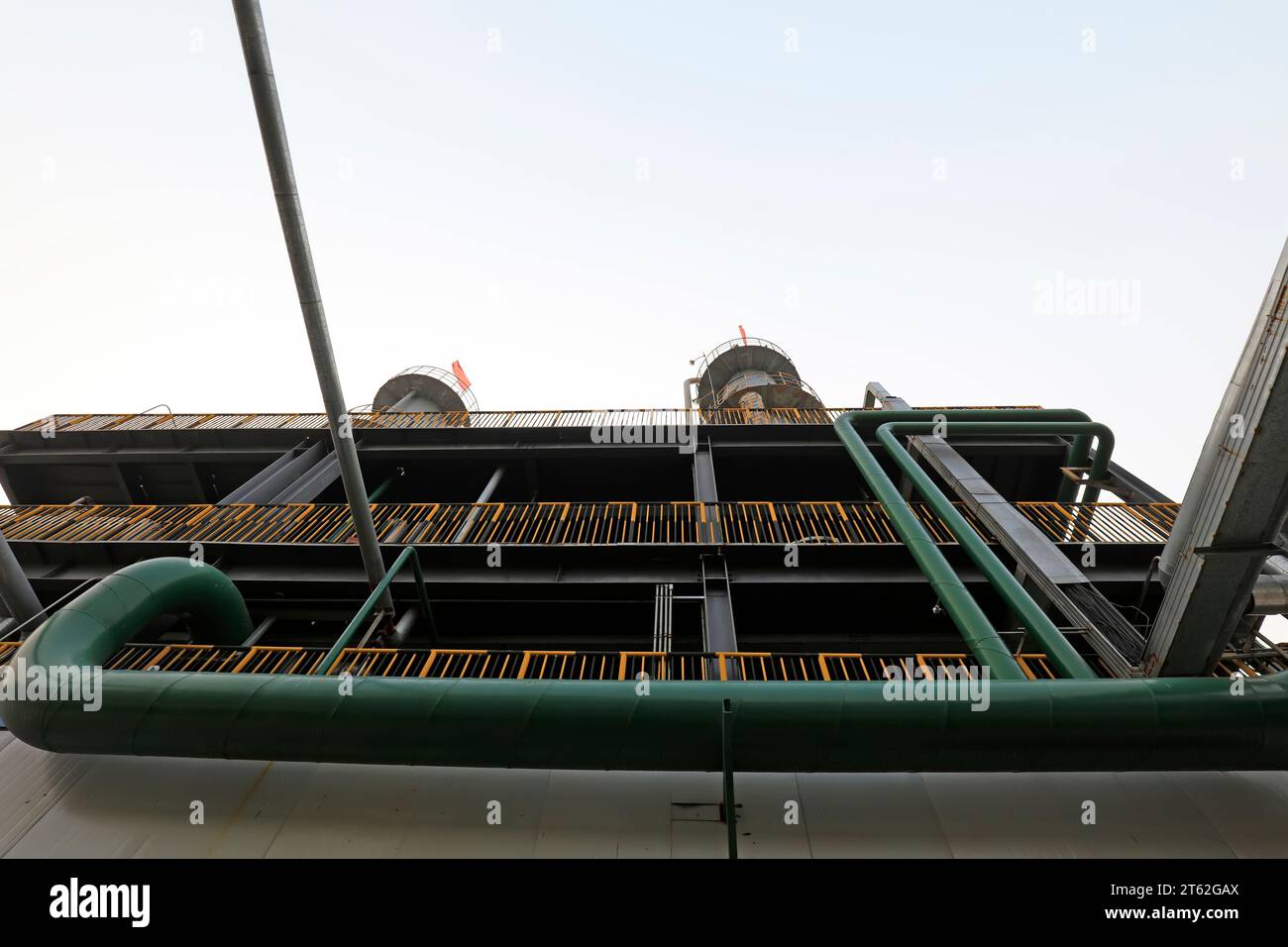 Chemical rectification equipment pipeline Stock Photo - Alamy