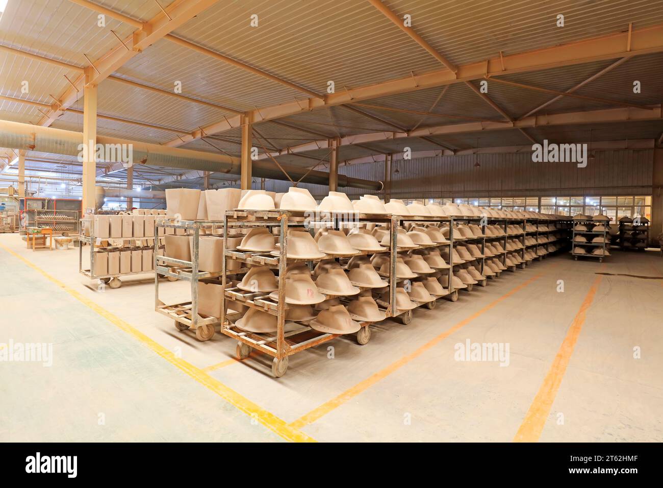Sanitary ceramics Semi-finished product line Stock Photo - Alamy