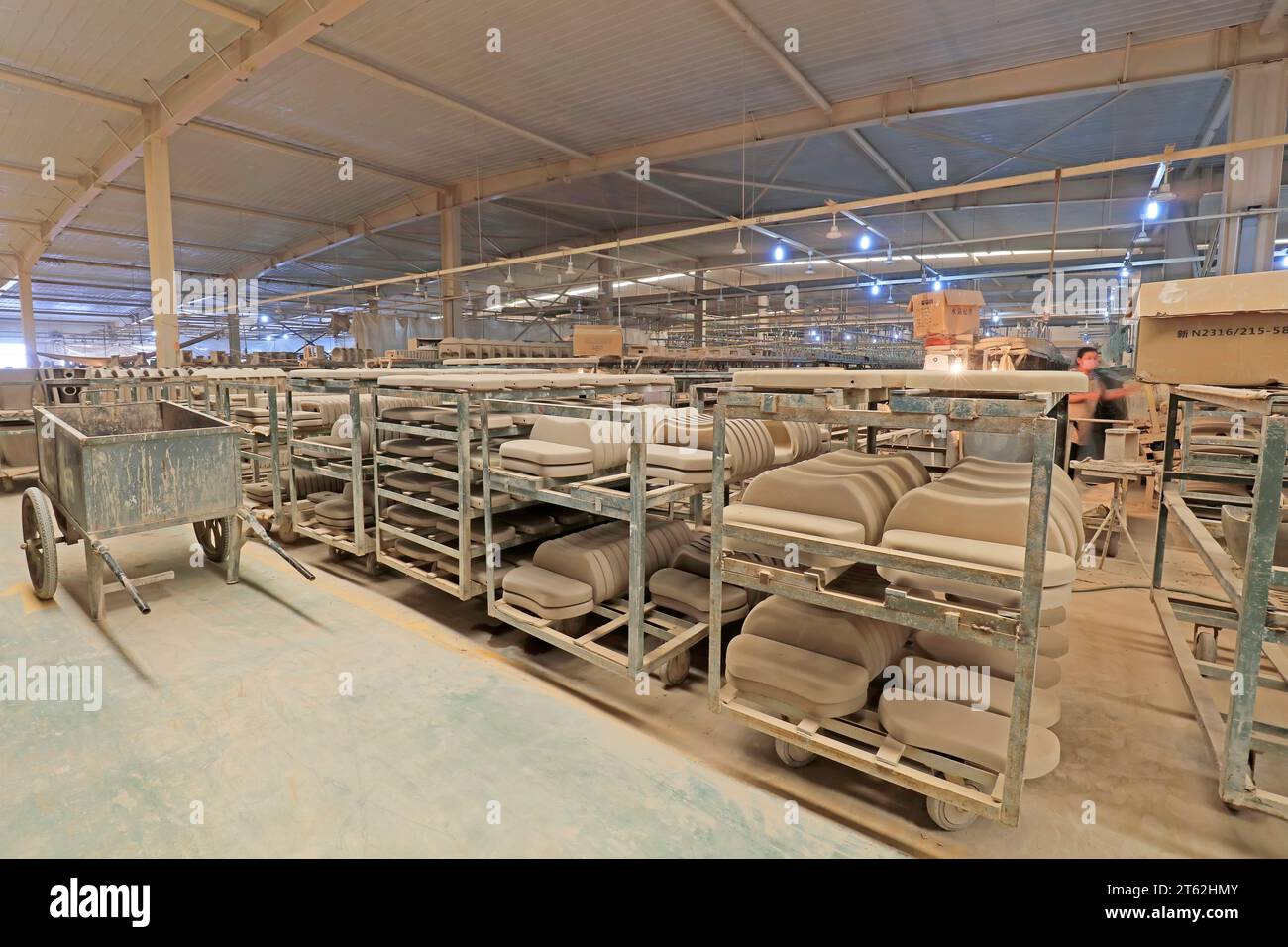 Sanitary ceramics Semi-finished product line Stock Photo - Alamy