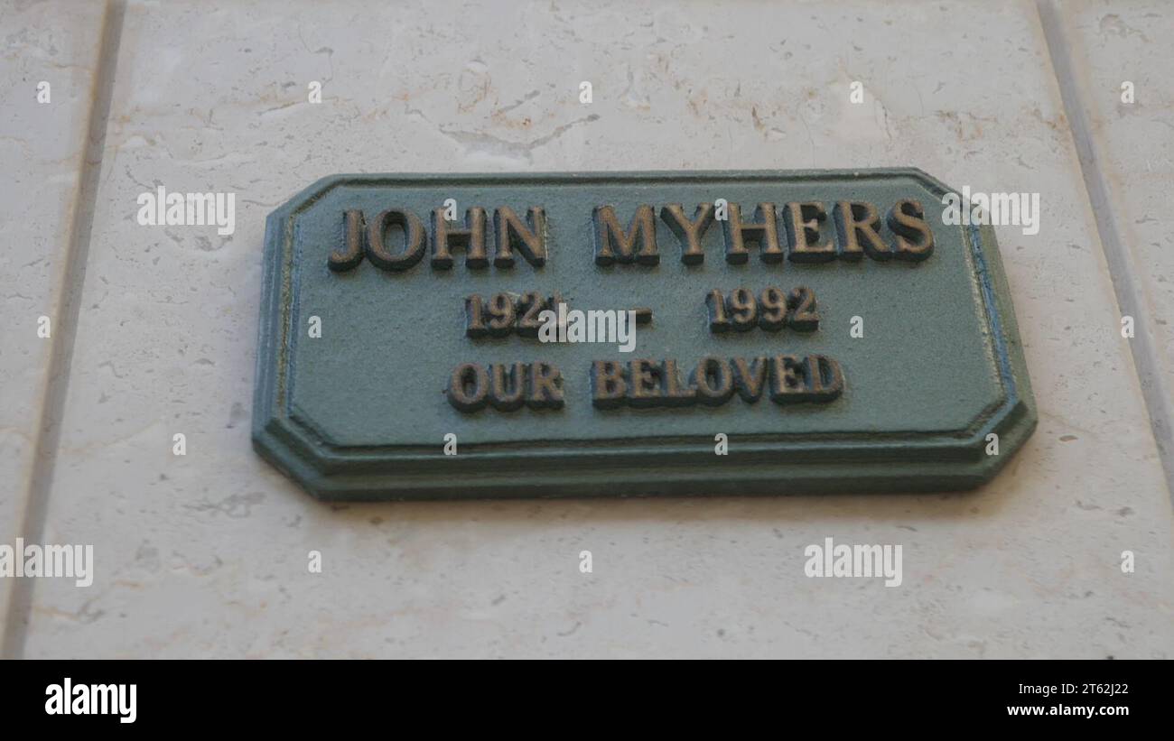 Los Angeles, California, USA 6th November 2023 Actor John Myhers Grave ...