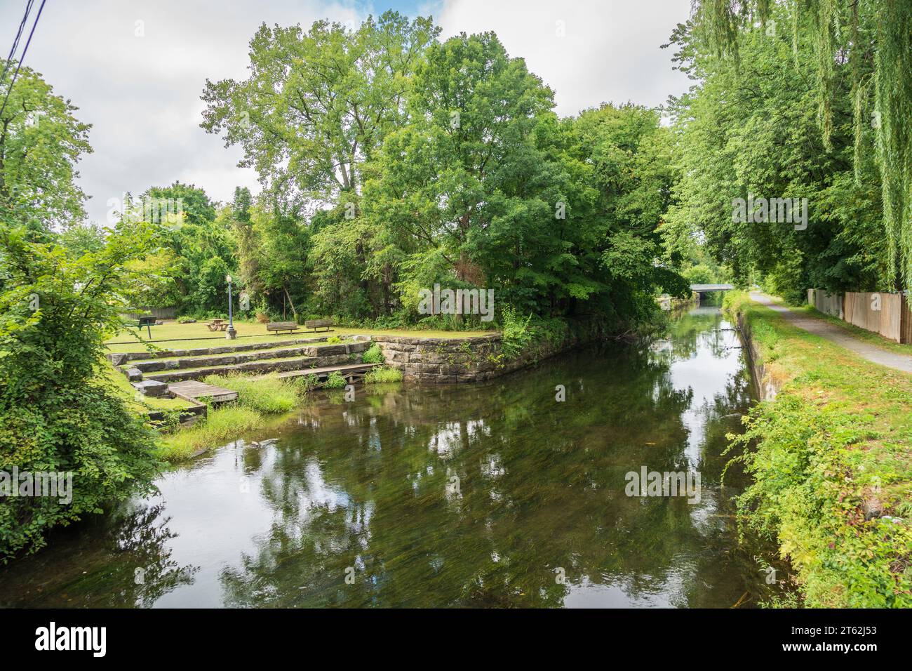 Glen Falls Fedder Canal in New York State Stock Photo - Alamy