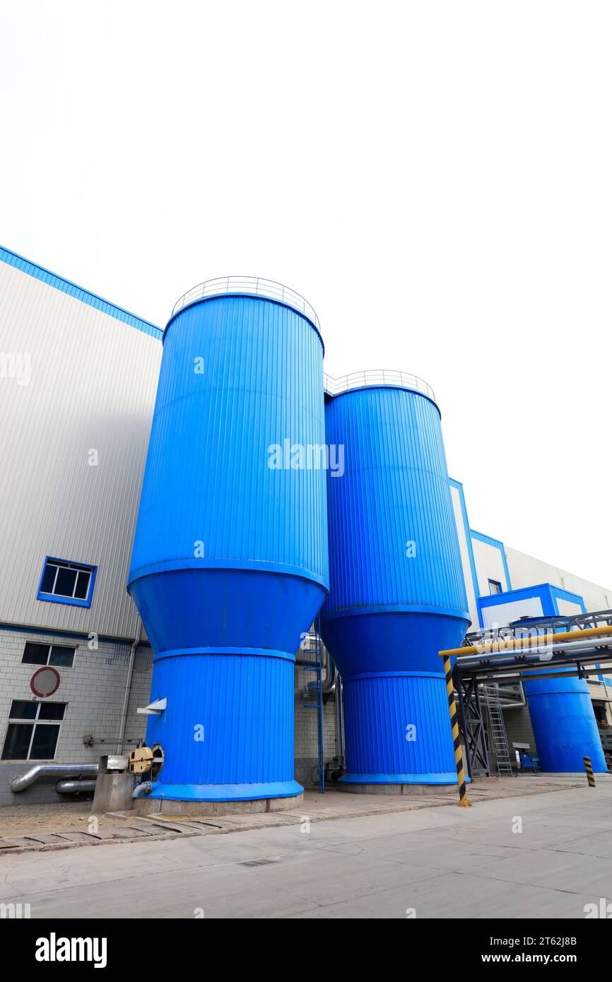 Pulp tower in a paper mill Stock Photo - Alamy