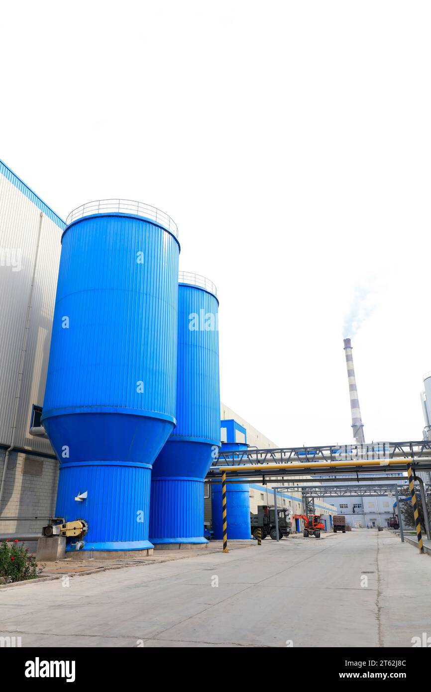 Pulp tower in a paper mill Stock Photo - Alamy