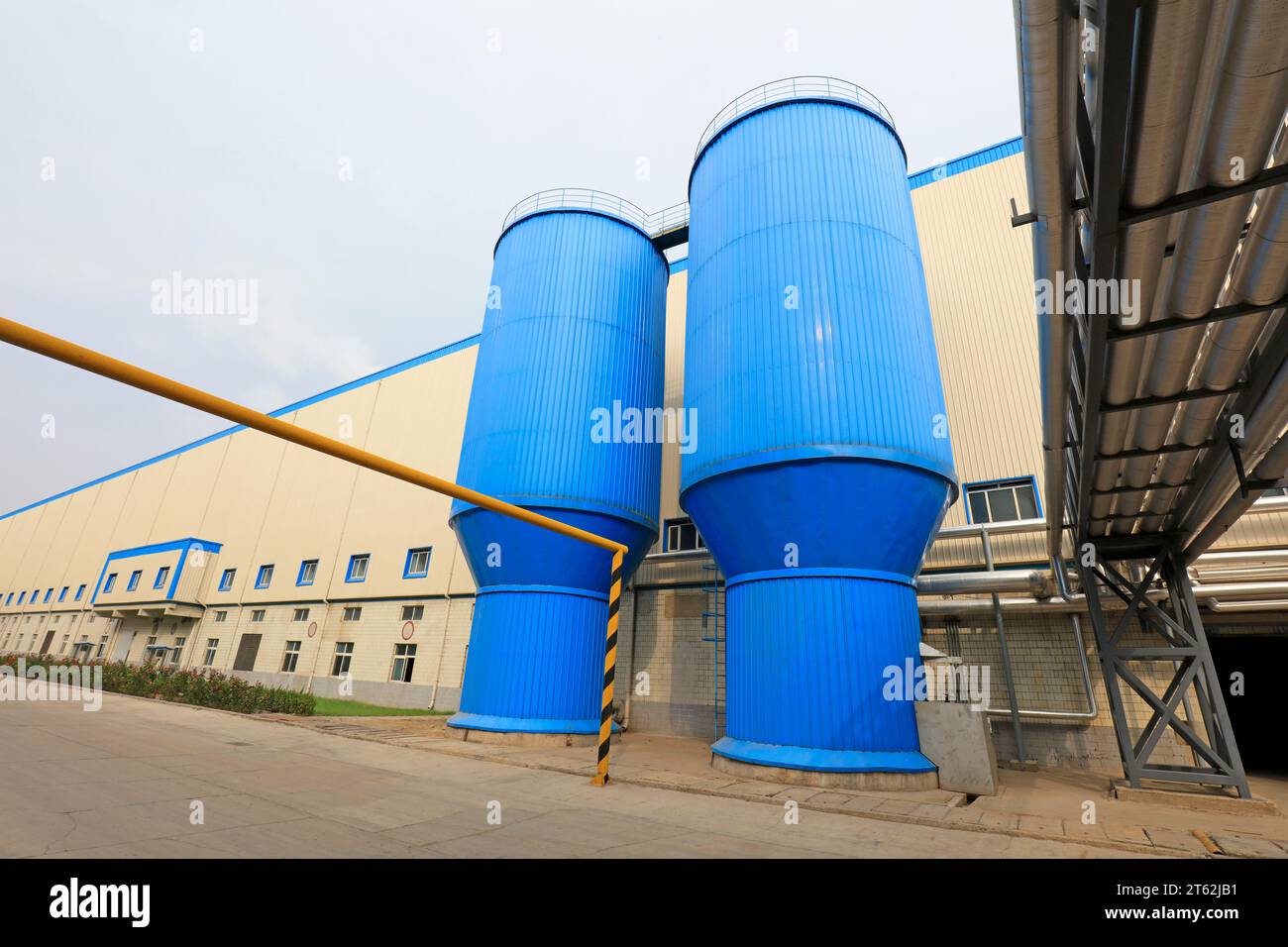 Pulp tower in a paper mill Stock Photo - Alamy