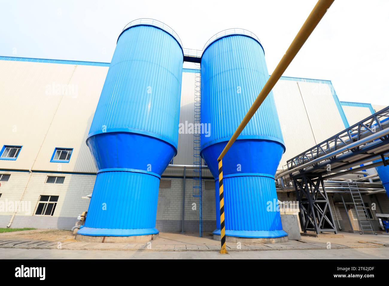 Pulp tower in a paper mill Stock Photo - Alamy