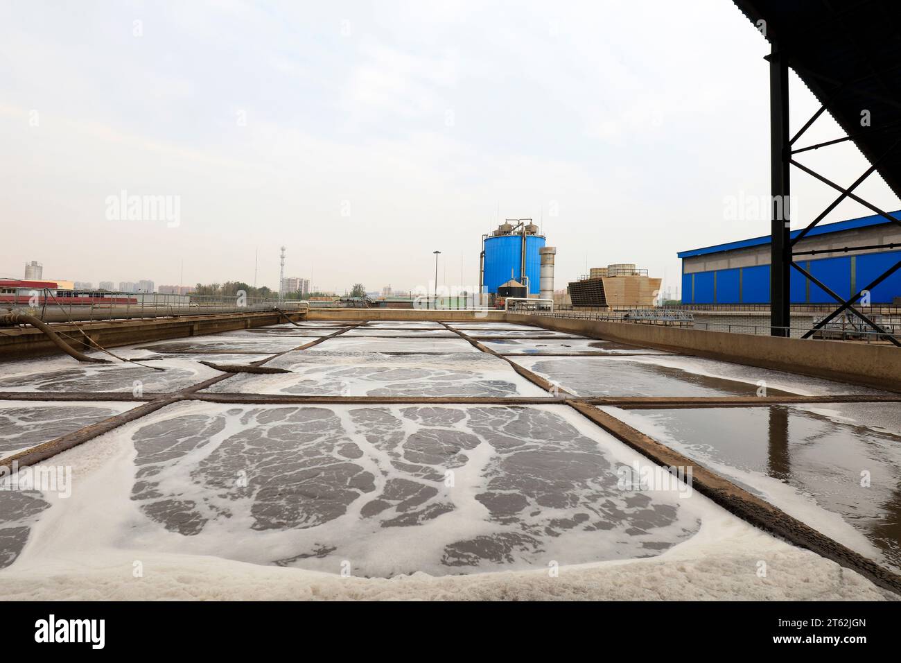 Aeration tank of sewage treatment plant Stock Photo - Alamy