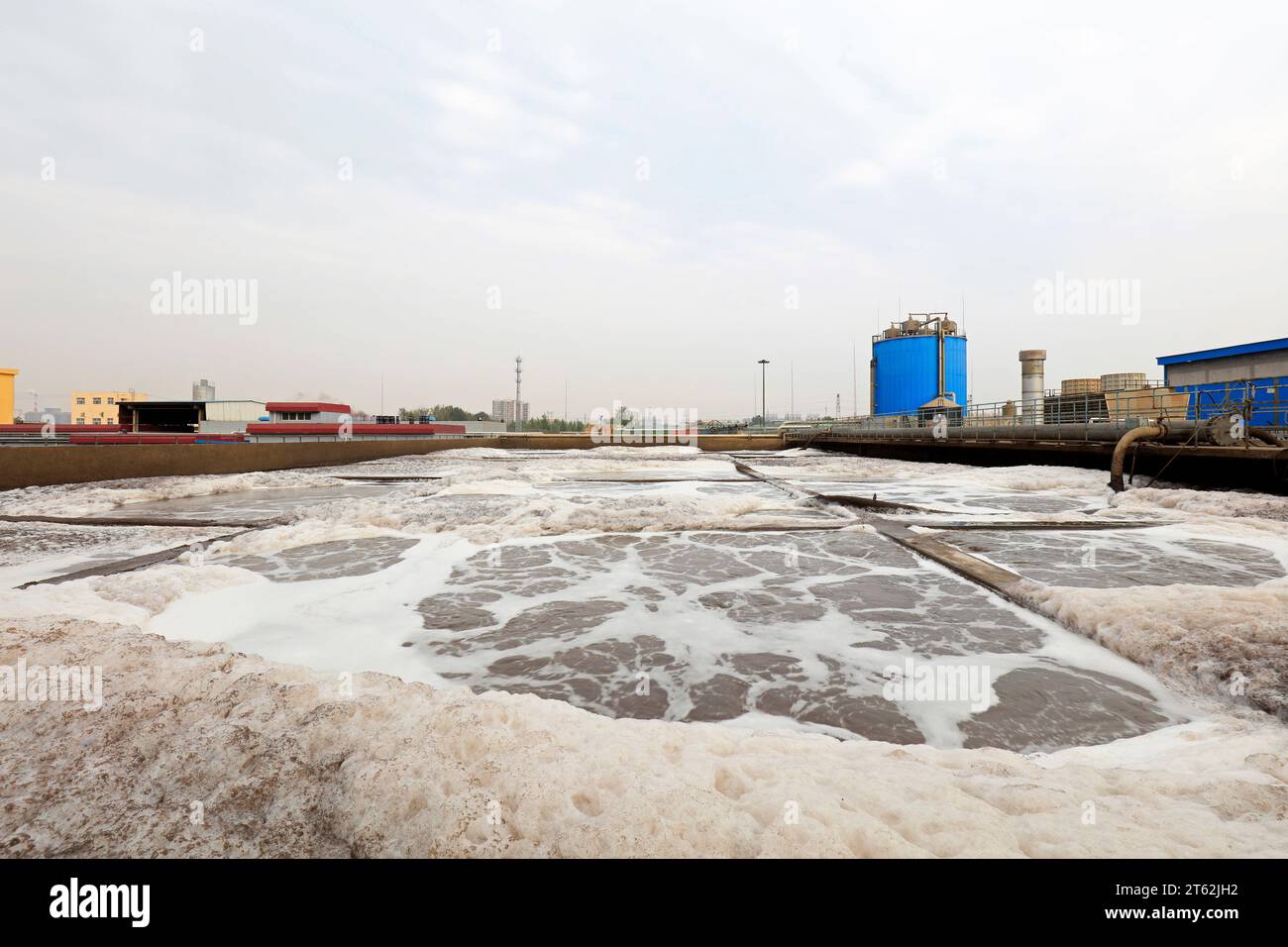Aeration tank of sewage treatment plant Stock Photo - Alamy