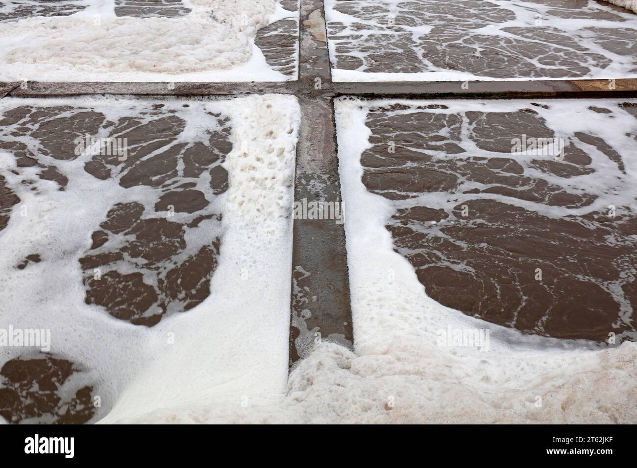 Aeration tank of sewage treatment plant Stock Photo - Alamy