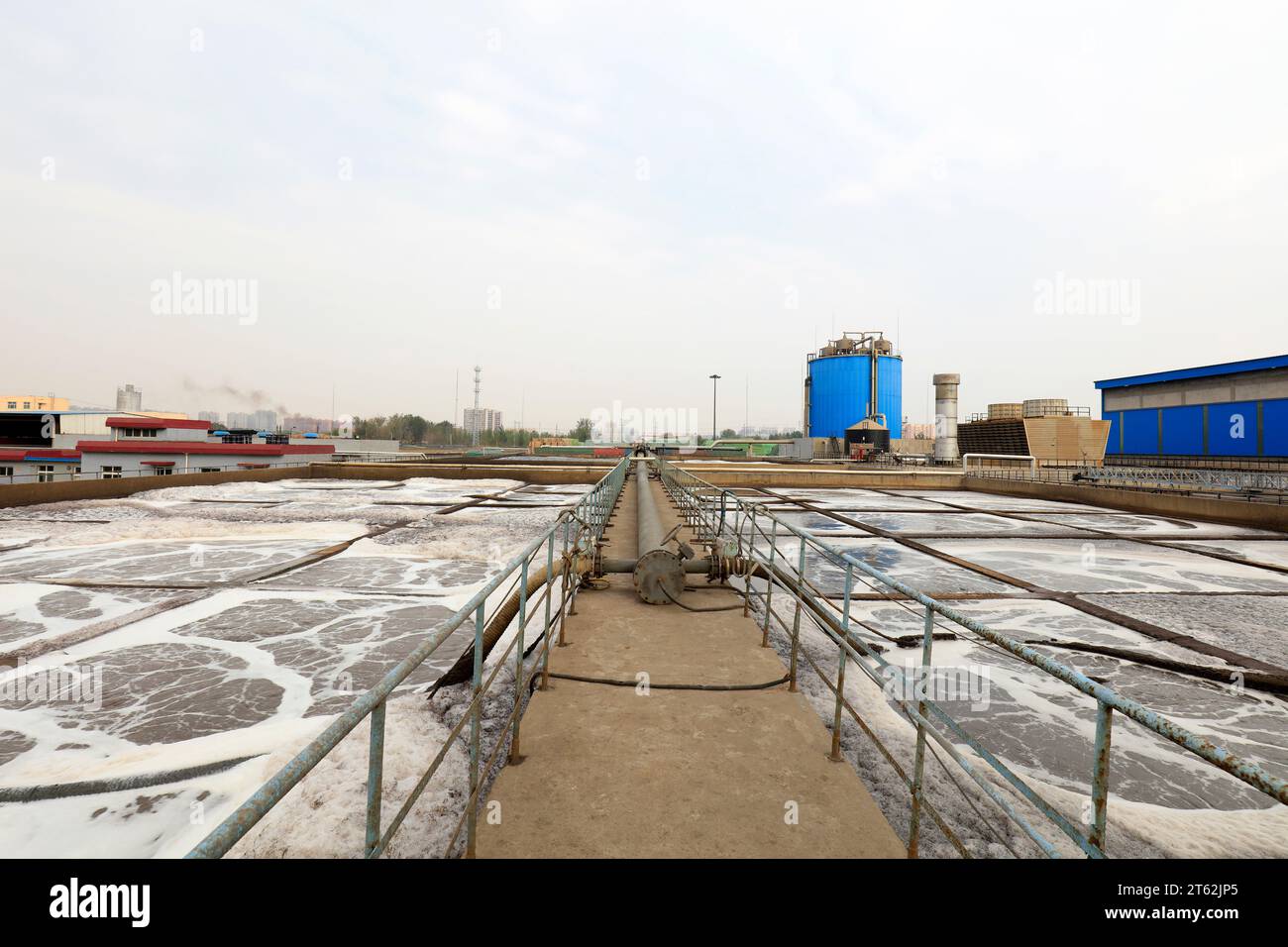 Aeration tank of sewage treatment plant Stock Photo - Alamy