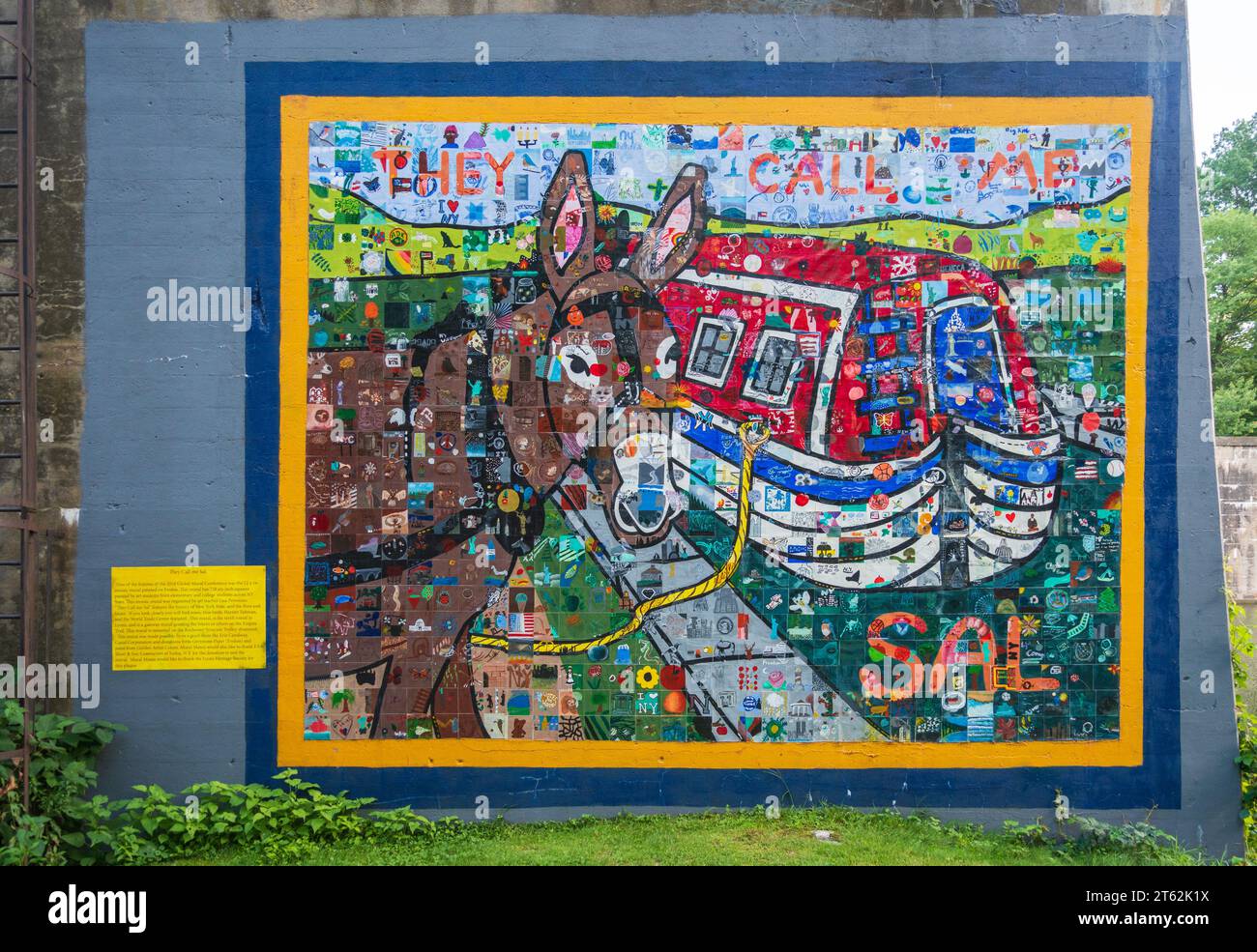 Mural of Sal the Donkey at The Lyons Southside Canal Park in New York ...