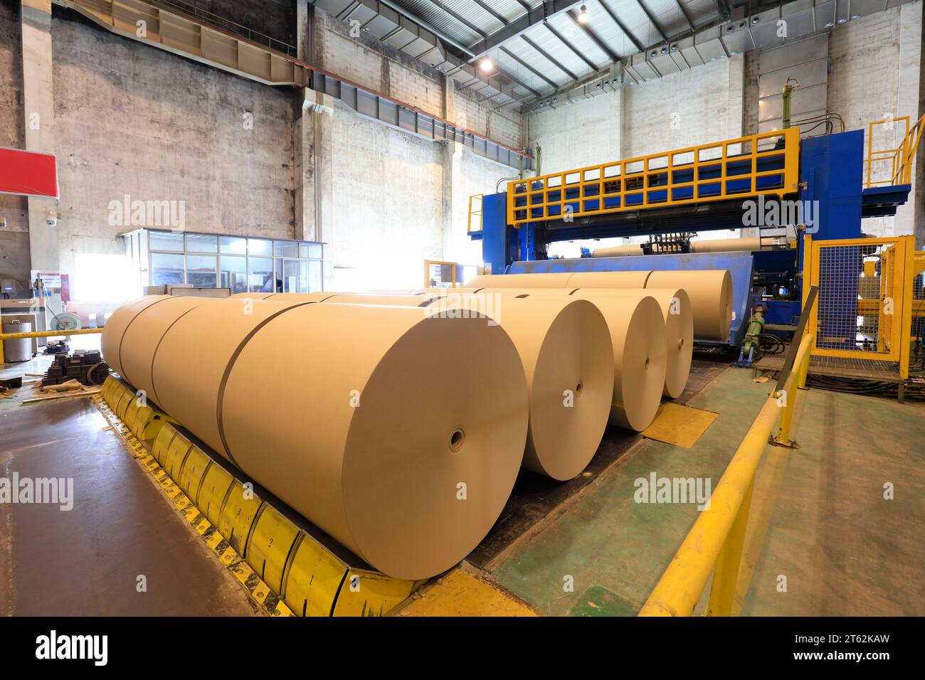 Carton paper production line Stock Photo - Alamy