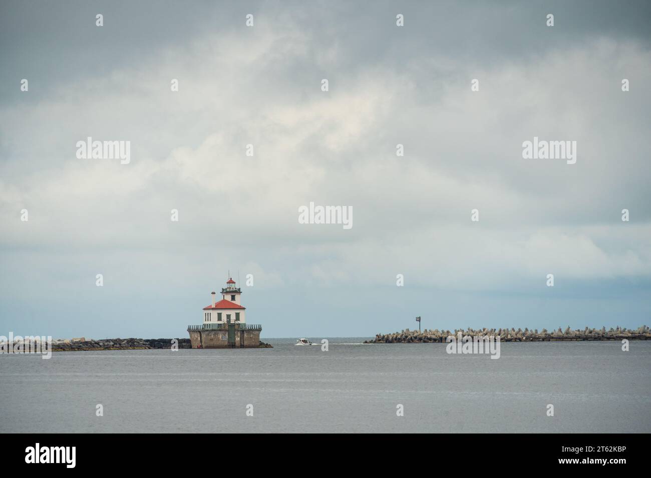 The West Pierhead Lighthouse in New York State Stock Photo - Alamy