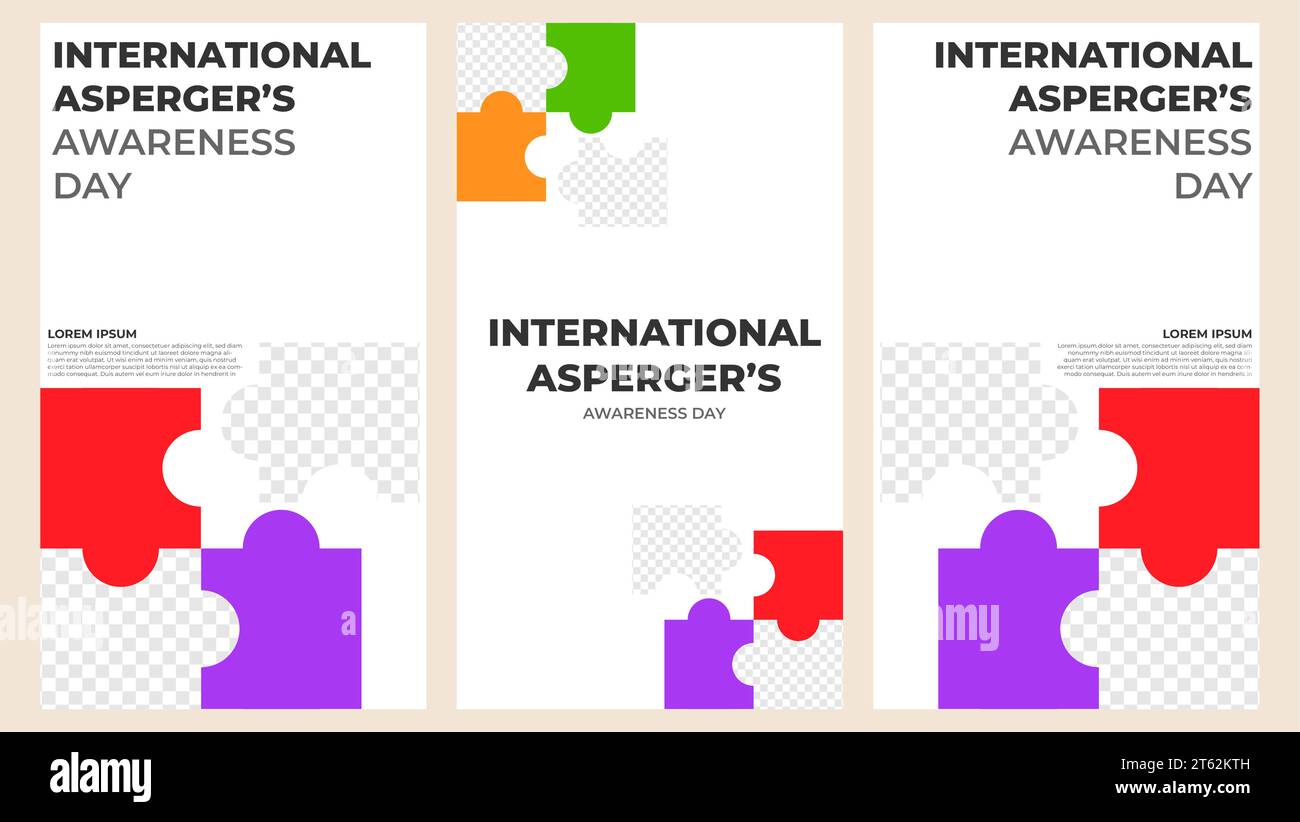 international aspergers awareness day social media post Stock Vector ...