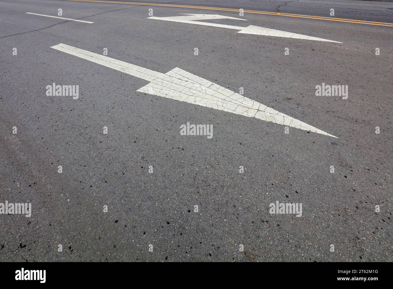 traffic sign line on the road Stock Photo - Alamy