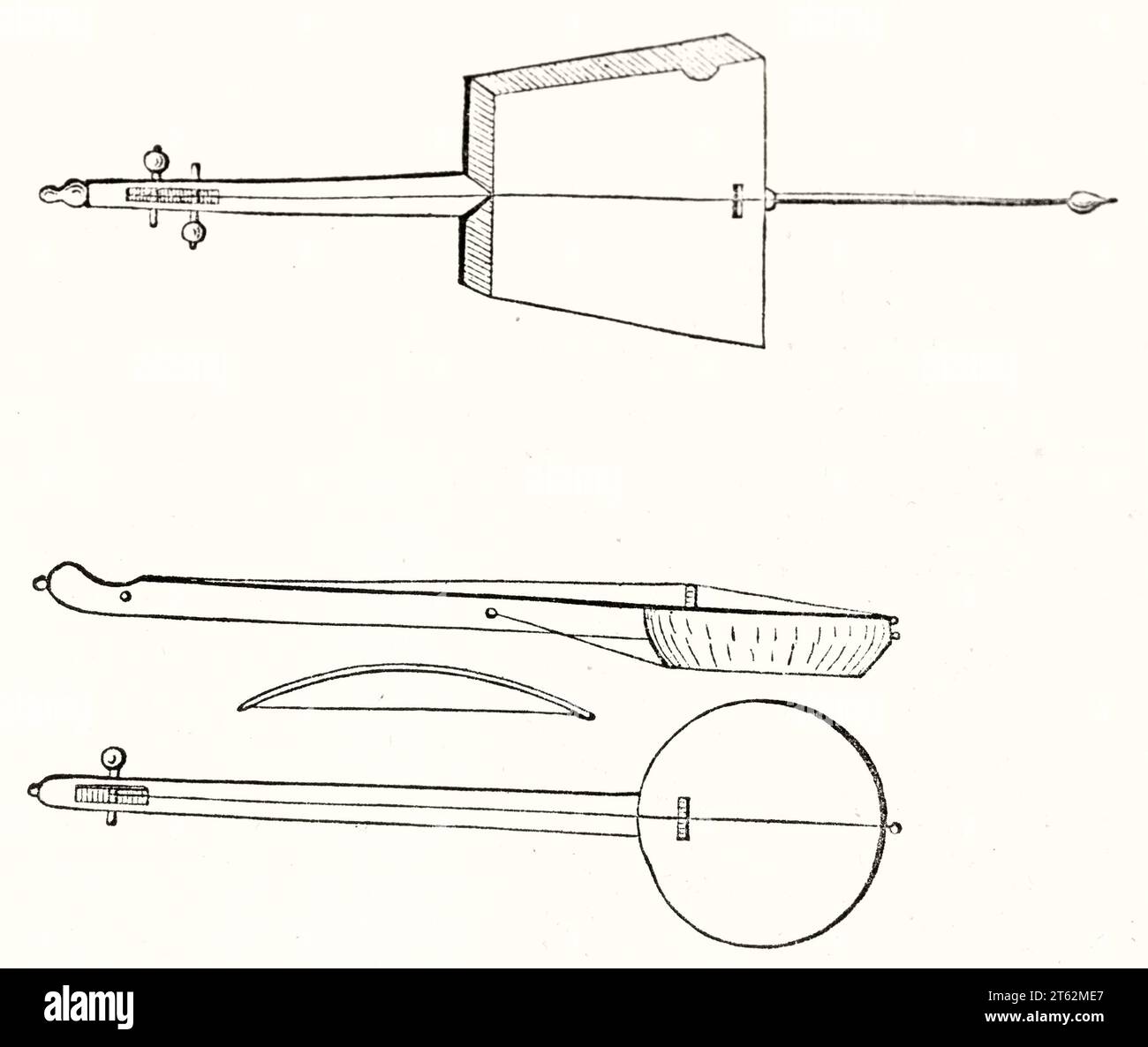 Old illustration of an Arab violin. By unidentified author, publ. on ...