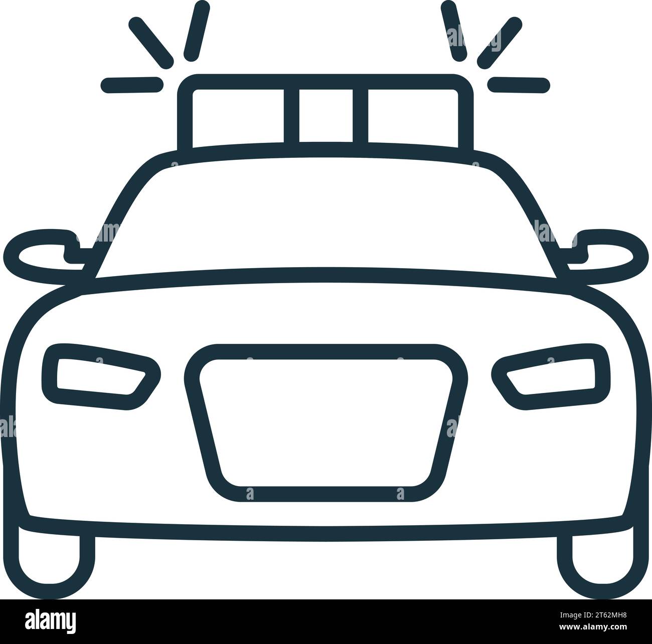Police car outline icon. Monochrome simple sign from transportation ... Police car outline icon. Monochrome simple sign from transportation ...