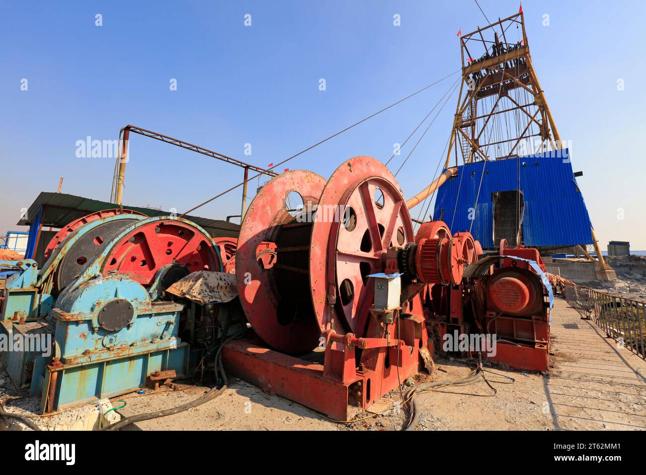 Mine crane in a mining area Stock Photo - Alamy