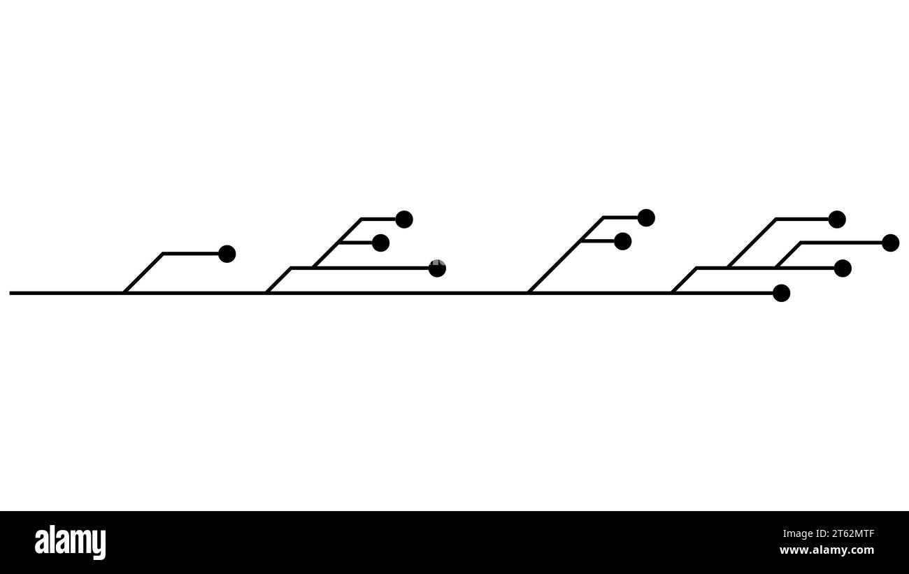 Printed circuit board PCB tracks isolated on white background ...