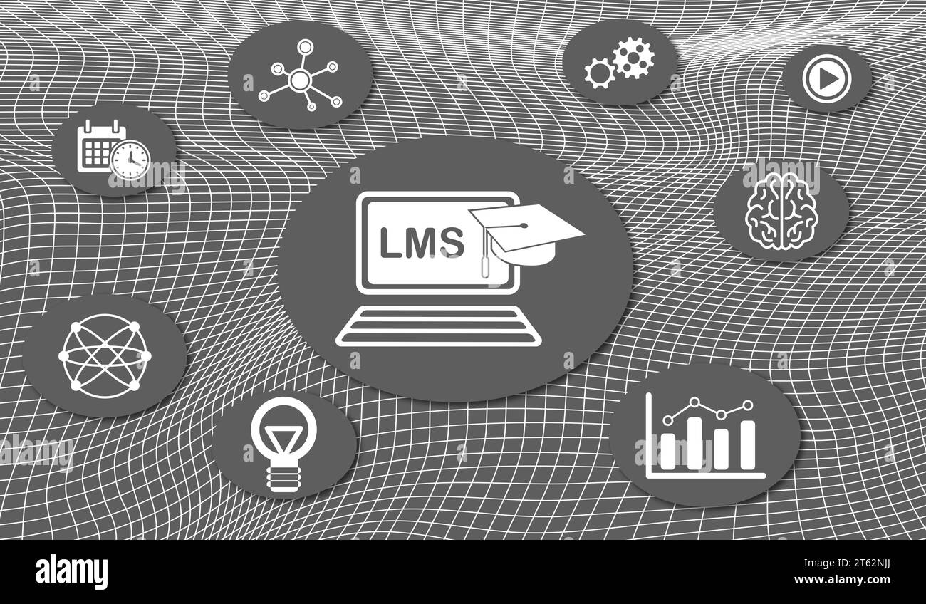 Learning concept internet network Black and White Stock Photos & Images ...