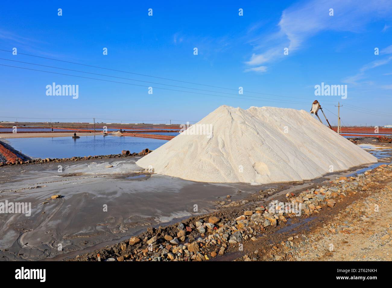pile of salt in the salt field Stock Photo - Alamy