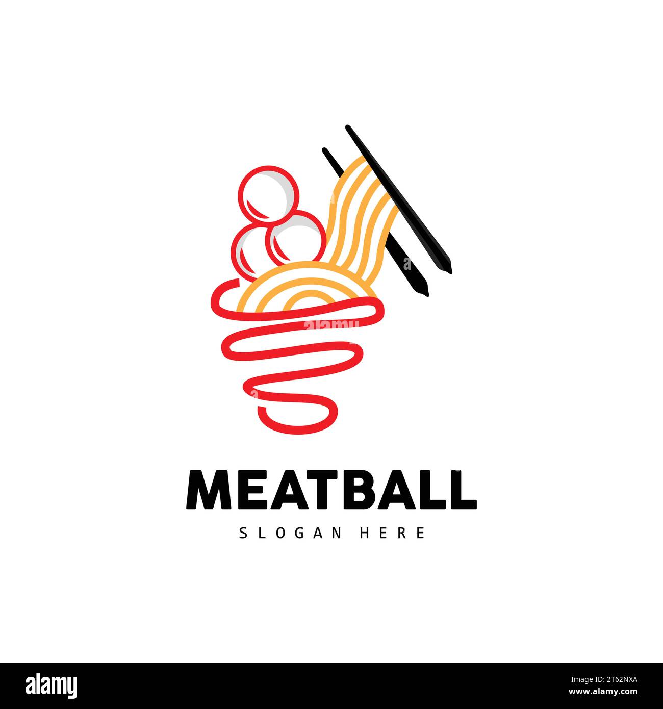 Meatball Logo, Vector For Food Stall Brand, Fast Food Simple Design ...