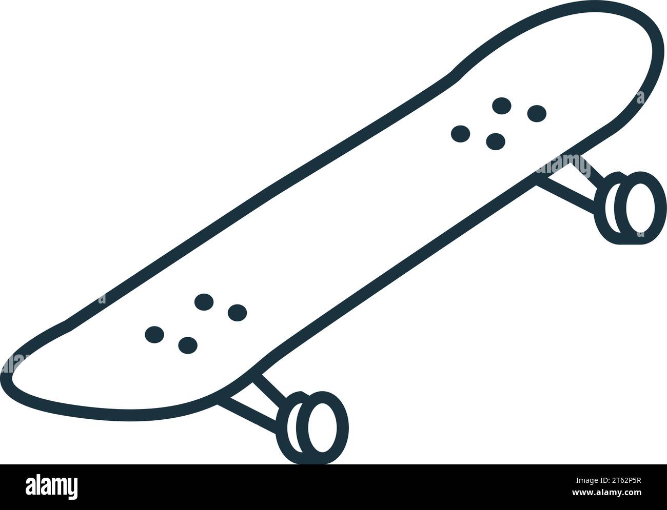 Skateboard outline icon. Monochrome simple sign from transportation ...