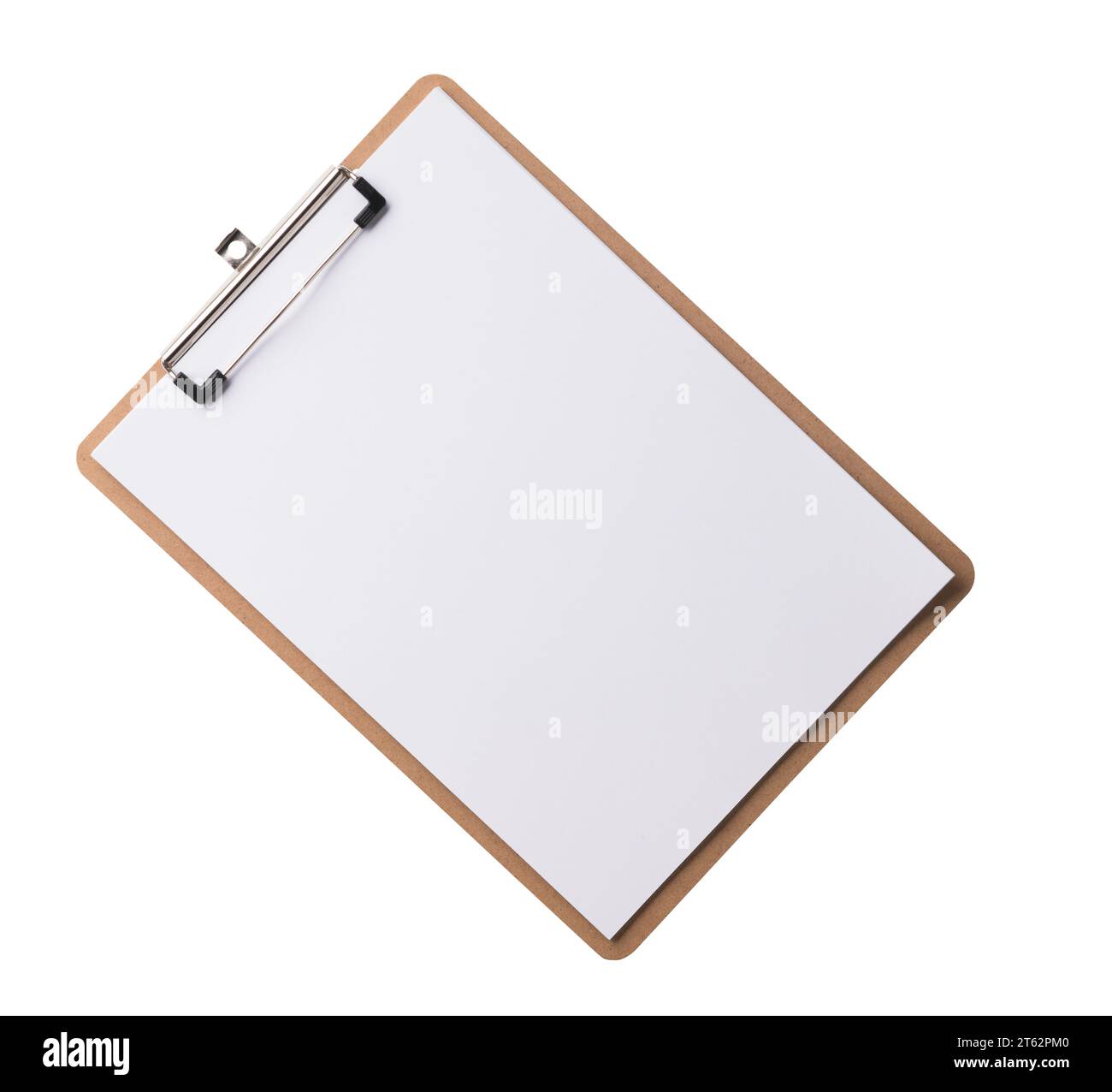 Brown clipboard with clip at the top for papers. Single clipboard ...