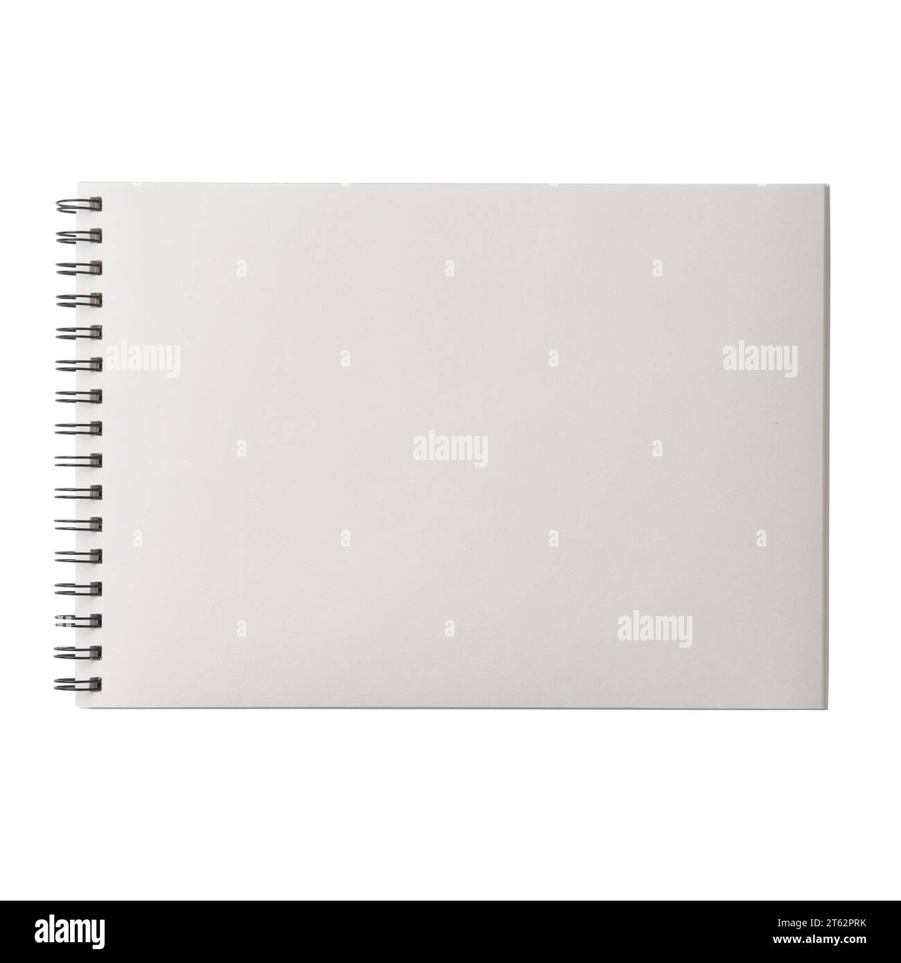 Paper notebook with coil binding, horizontal. Spiral bound journal ...