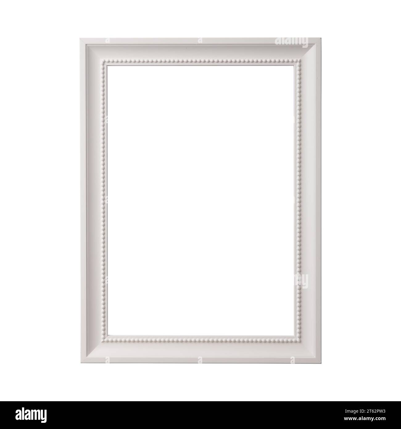 White blank picture frame, realistic horizontal picture frame. Empty white picture frame, mockup ...