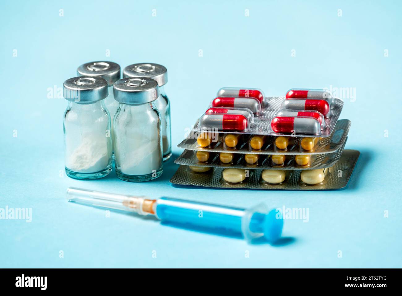 Variety of medicines and drugs. Pharmaceutical medicament, cure in ...