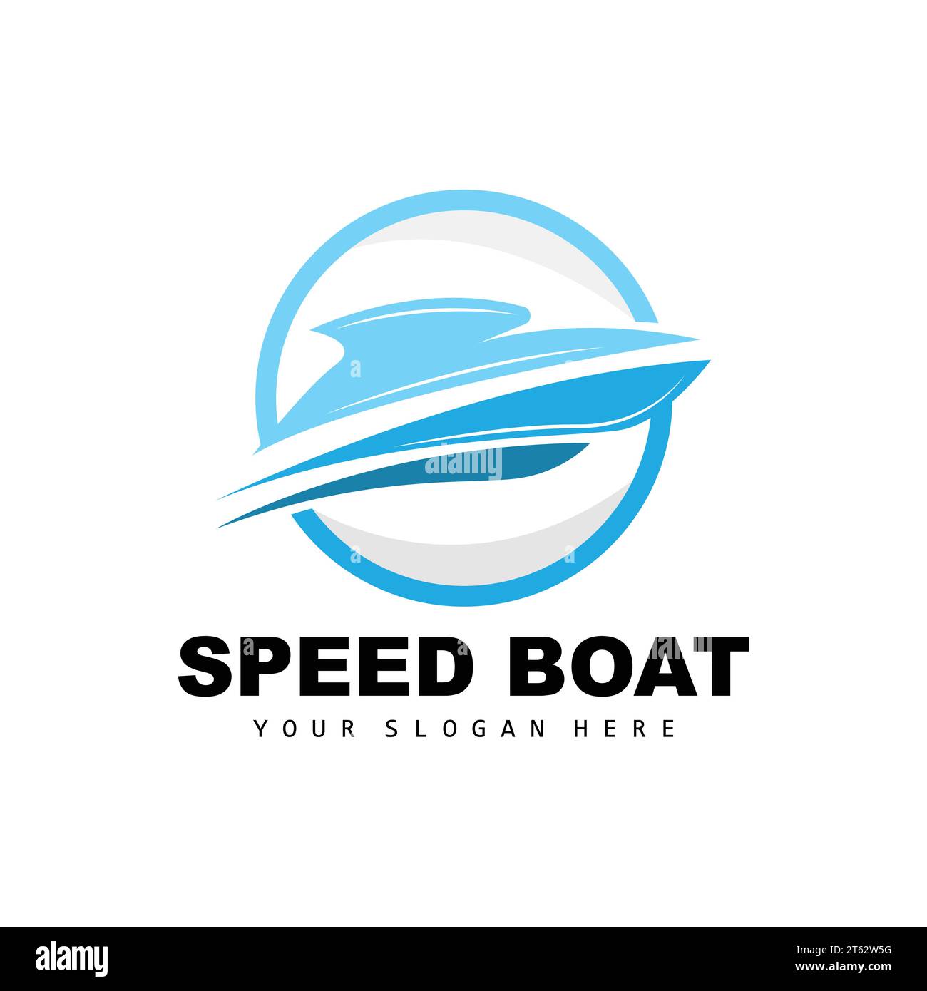 Waterway blue boat Stock Vector Images - Alamy