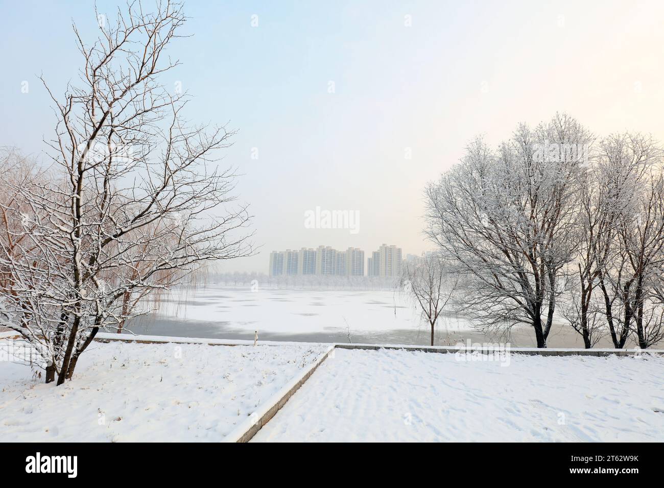 Winter scenery of northern China Stock Photo - Alamy