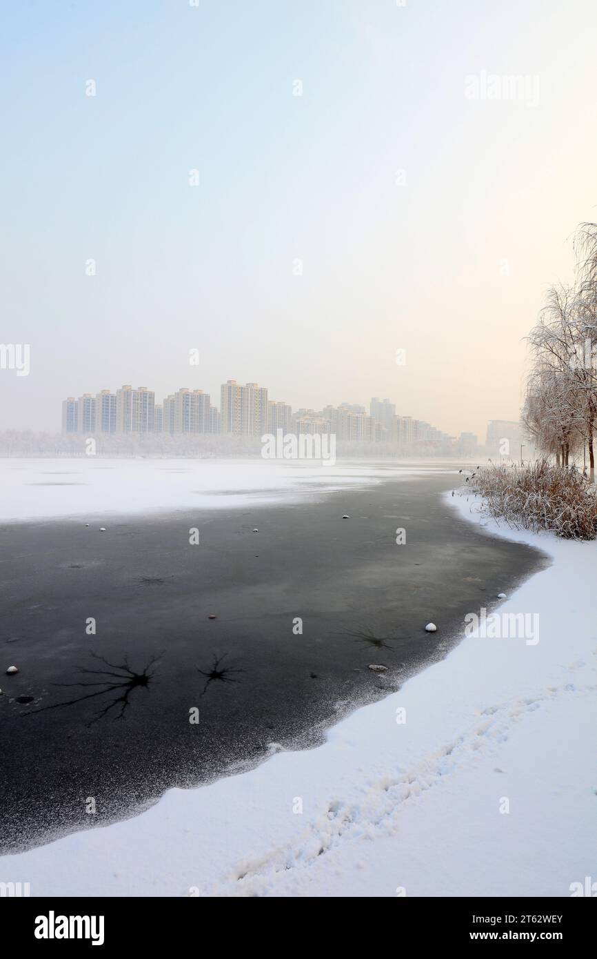 Winter scenery of northern China Stock Photo - Alamy