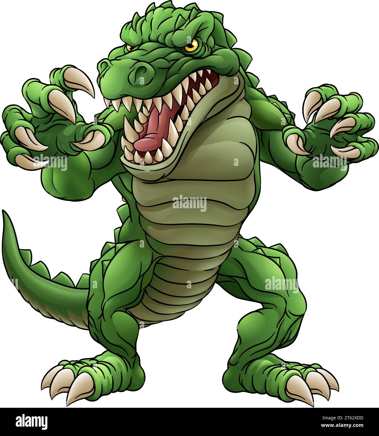 Crocodile Alligator Cartoon Lizard Dino Monster Stock Vector Image ...