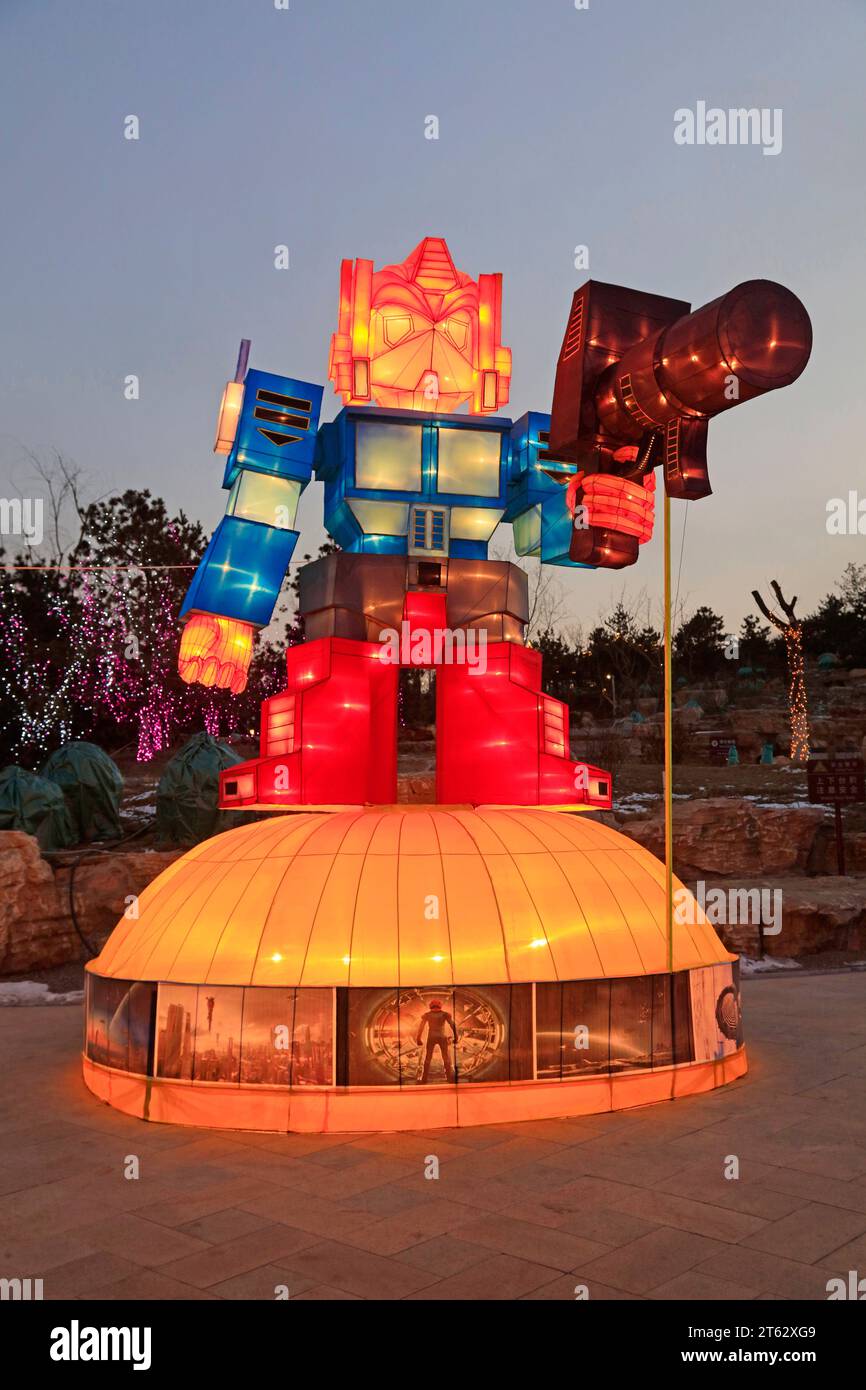 transformers shape lantern Stock Photo - Alamy