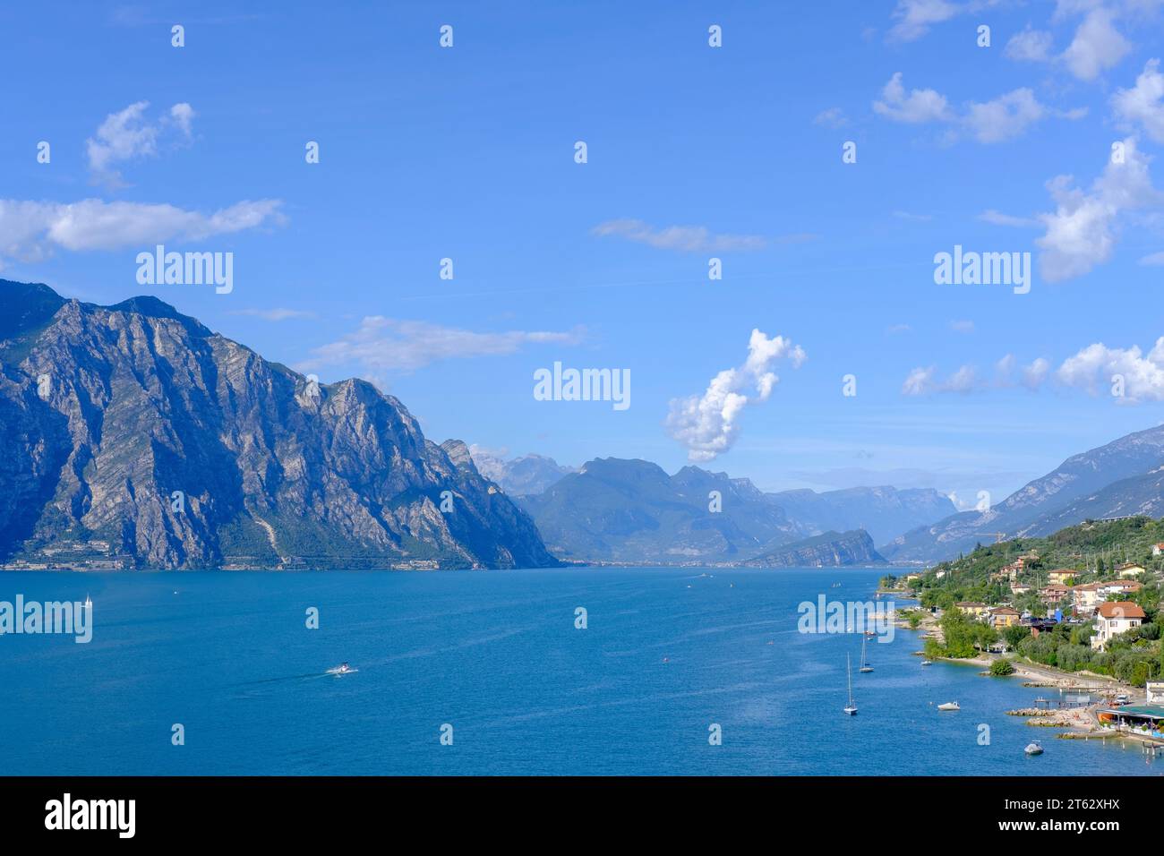 Lake Garda Views from Malcesine Italy Stock Photo - Alamy