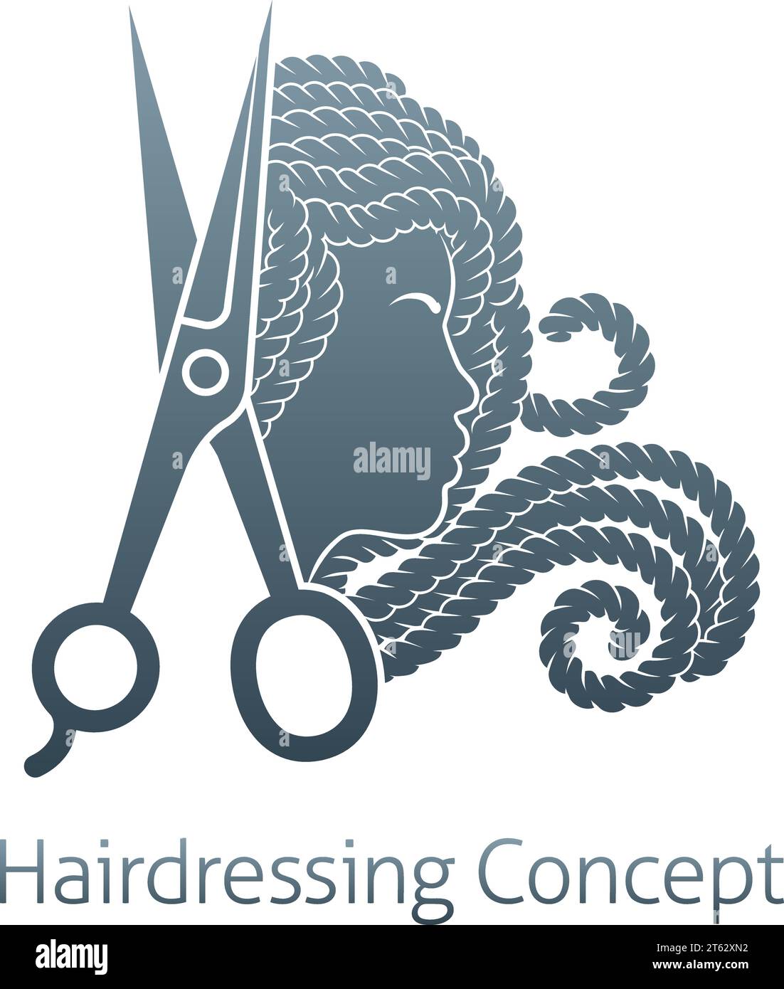 Black Woman Silhouette Hairdresser Hair Salon Icon Stock Vector Image ...
