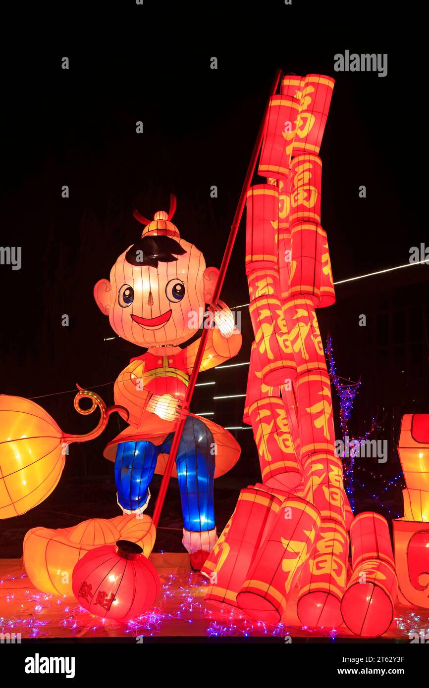 Cartoon characters shape lantern Stock Photo - Alamy