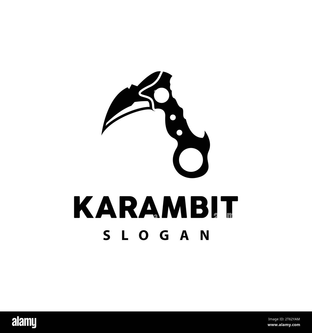 Kerambit Logo Indonesia Fighting Weapon Vector Ninja Fighting Tool Simple Design Template