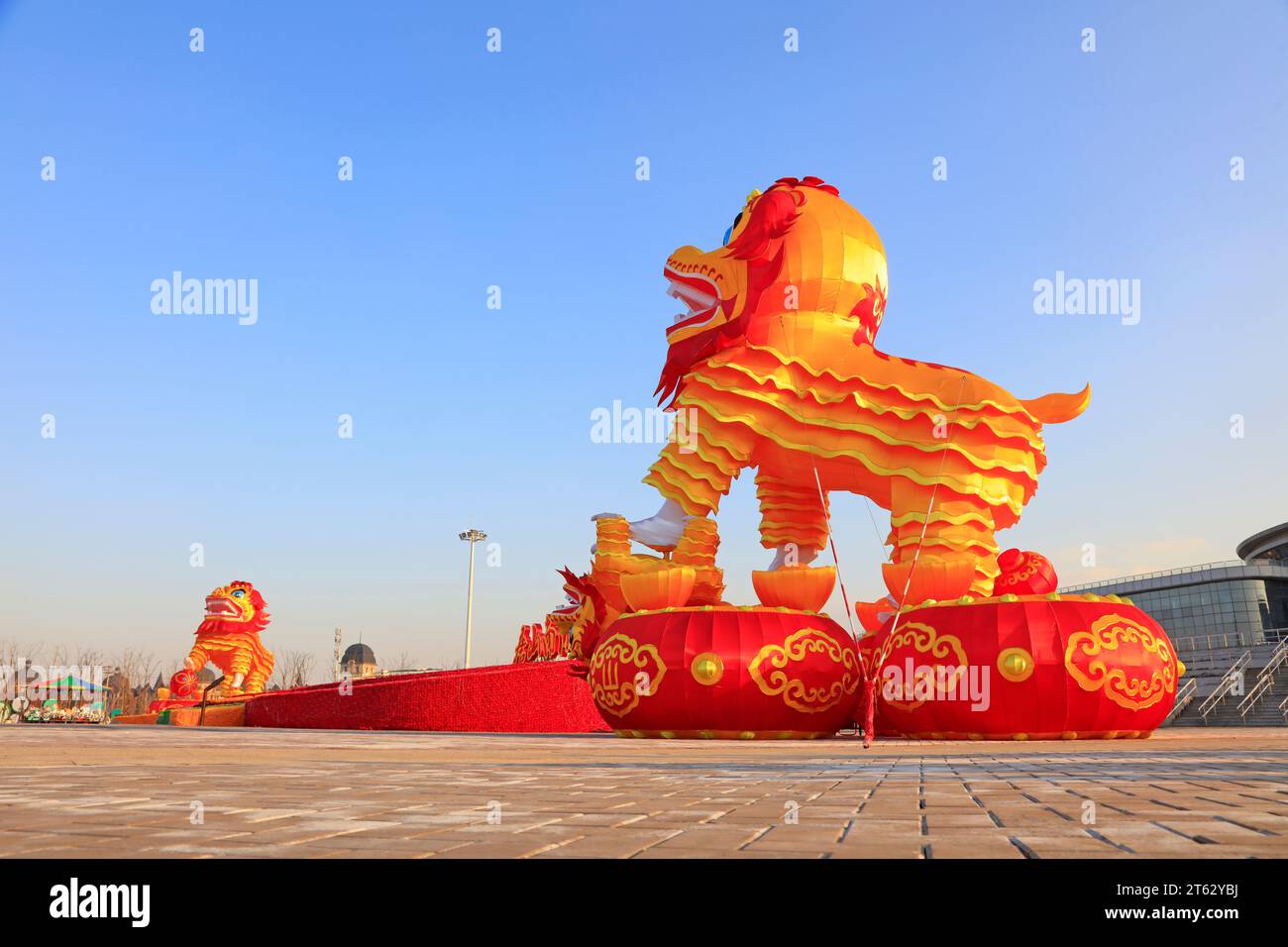 lion dance shape lantern Stock Photo - Alamy