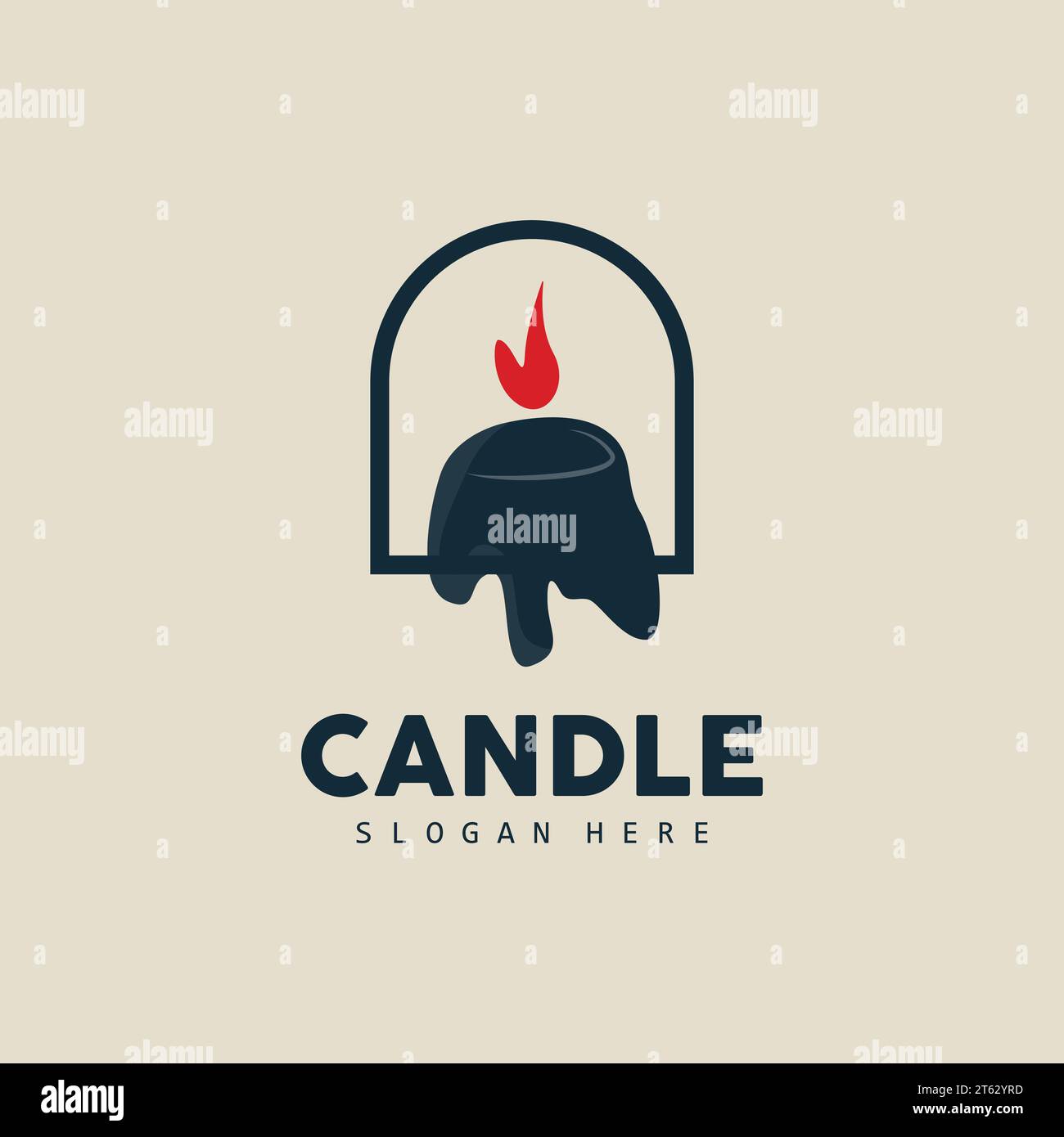 Candle Logo, Elegant Romantic Candle Light Dinner Flame Light Design ...