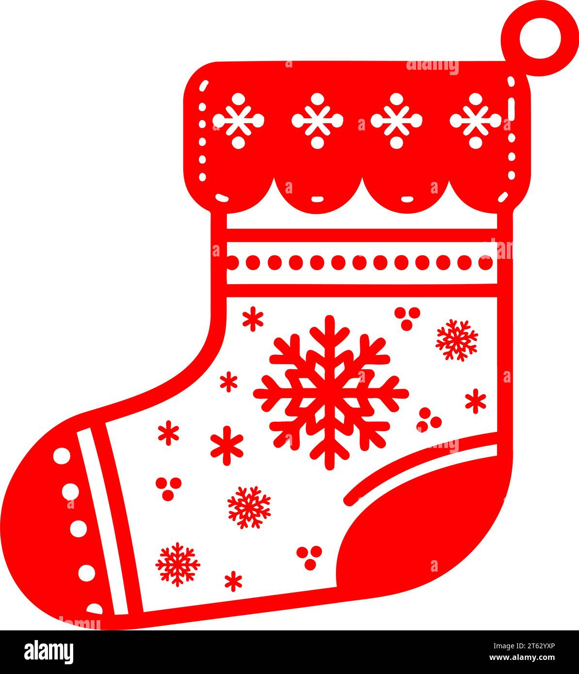 Christmas Stocking icon. Monochrome clip art. Vector illustration Stock ...